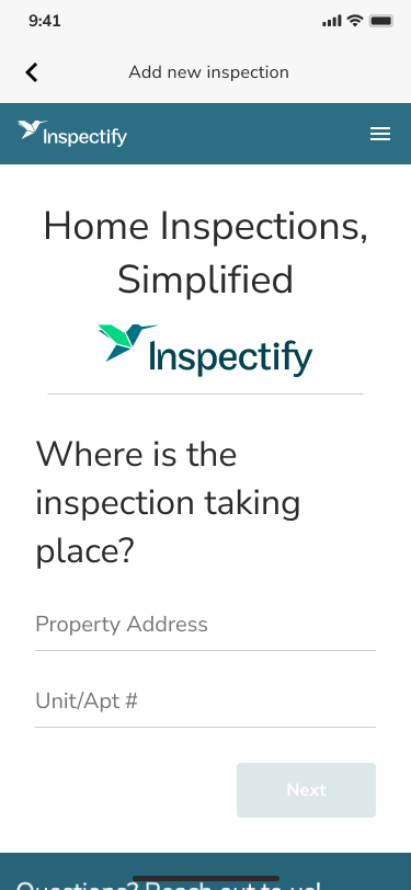 How to schedule an inspection in the Inspectify app